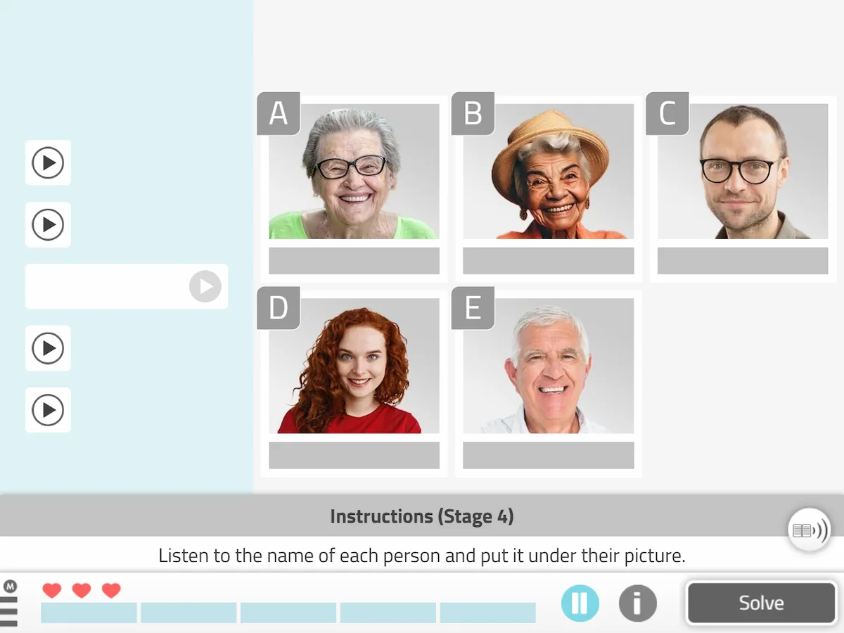 Episodic Memory Game for Adults: Remember the Names (Audio)